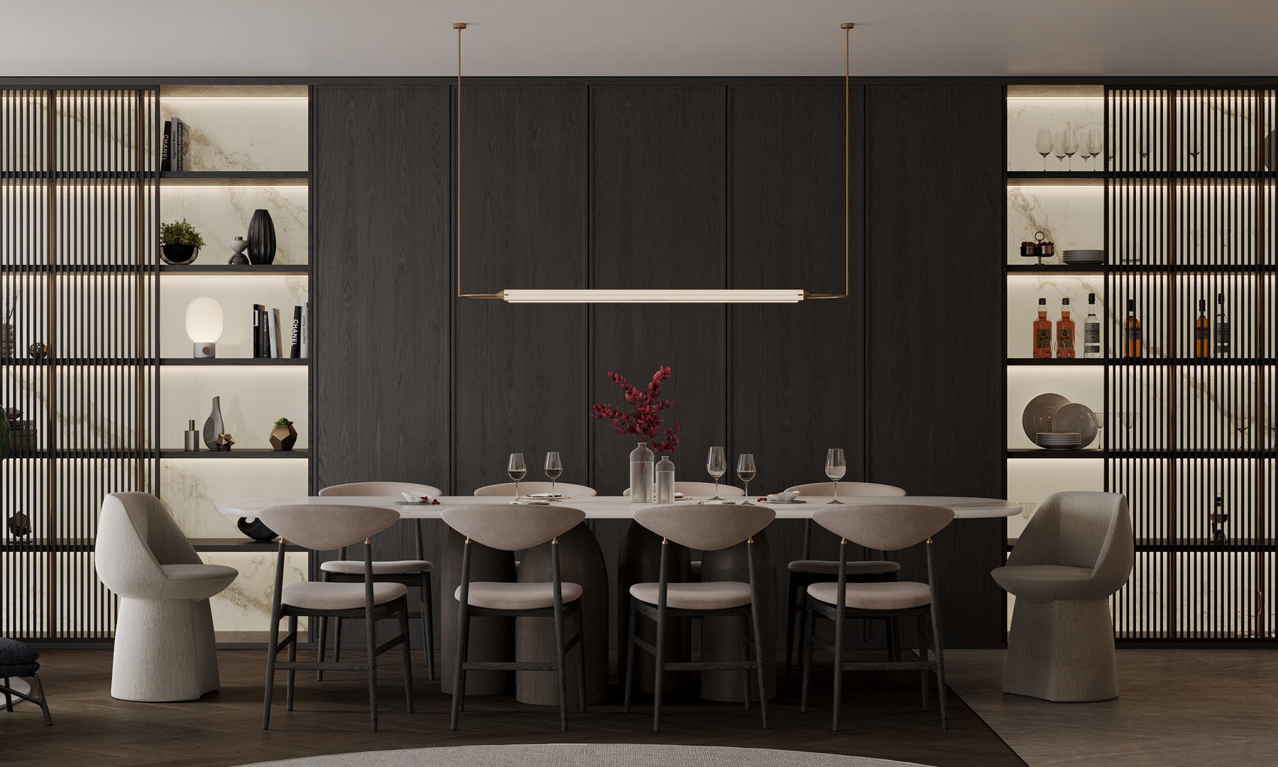 Elegant Mist - Family Home Interior Design | Prostornina | Interior Design